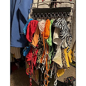 LRUUIDDE Cap Organizer Hanger, 10 Baseball Cap Holder, Hat Organizer Storage for Closet - Change Your Cloth Hanger to Cap Organizer Hanger -closet storage expert (2 Pack) (Black 2 Pack)