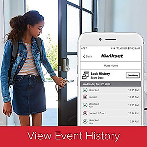 Kwikset Halo Wi-Fi Smart Door Lock, Keyless Entry Electronic Touchscreen Deadbolt With SmartKey Security, No Hub Required App Remote Control, Venetian Bronze