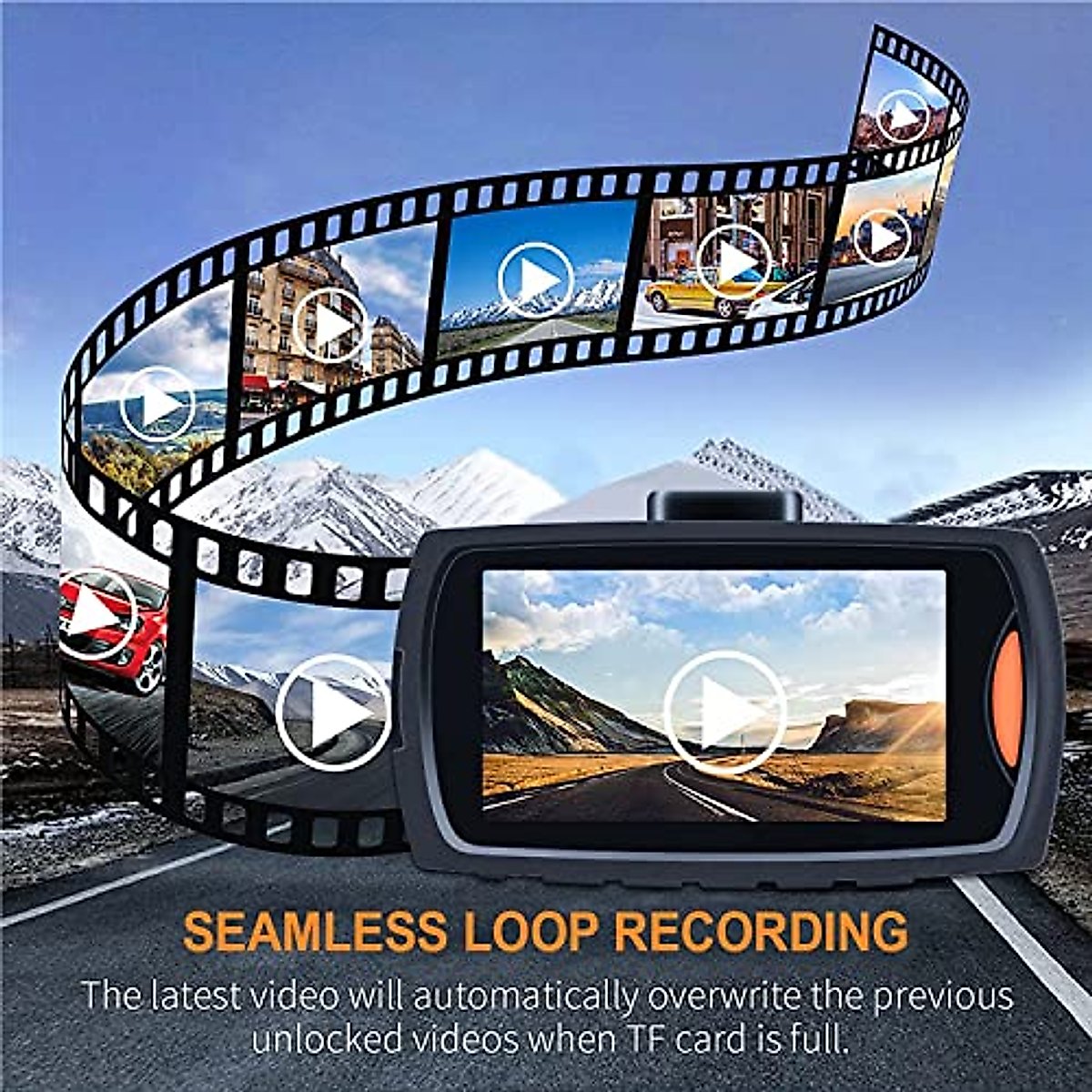 ANGEL CASE Dash Cam,【2022 New Version】 1080P Full HD Dash Camera for Cars Front with 3-Inch LCD Screen, 170°Wide Angle, WDR, G-Sensor, Loop Recording, Parking Monitor, Motion Detection