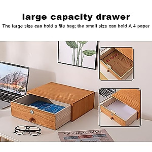 OOCCO Desktop Drawer Cabinet,Flat File Cabinet Storage,Office Supplies A4/Receipt File Organizer,Desktop Storage Box with Lockable Drawers,1/2/2 Tier with Lock (Size : 40 * 30 * 36CM/16 * 12 * 14IN)