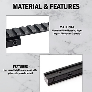 GOTICAL Low Profile Mosin Nagant 91/30 Scope Mount Weaver Picatinny Rail Mid Length
