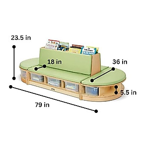 Jonti-Craft 37890JC Read-a-Round 3 Piece Set - Key Lime