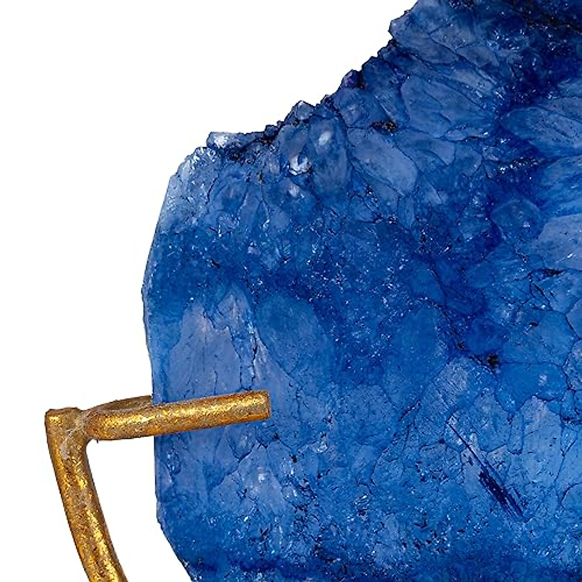 Decorative Agate Stone Slice on Metal Stand