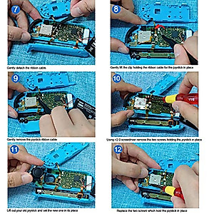 Veanic 2-Pack Replacement Joycon Joystick Drift Fix Analog Thumb Stick for Nintendo Switch/Switch OLED/Nintendo Switch Lite Joy-Con Controller