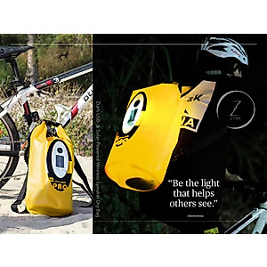 ztarx Waterproof Dry Bag Speaker, Dry Bag Backpack with Bluetooth Speaker Solar Powered and USB Powered 20L Roll Top Dry Sack Keeps Gear Dry for Kayaking, Rafting, Boating,Camping (Yellow-2.1)