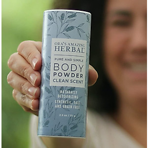 Natural Talc Free Powder, Body Powder for Women, Blissful Earth Scent with Lavender Essential Oil Blend, No Talc, Corn, Grain, Scented Bath Powder, 2.5 oz (3 Pack Body Powders)