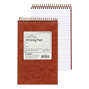 Ampad Gold Fibre Retro Writing Pad, Red Cover, Ivory Paper, 5 x 8, Medium Rule, 80 Sheets, 1 Each (20-007)