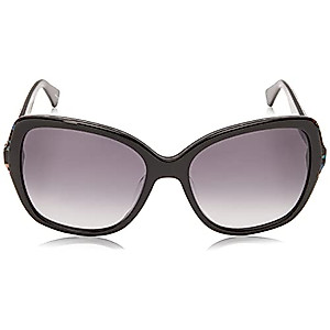 Kate Spade New York Women's Karalyn Square Sunglasses, Black Floral Print, 56 mm