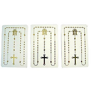 Pocket Rosary Card 3 1/4 Inch (Set of 3)