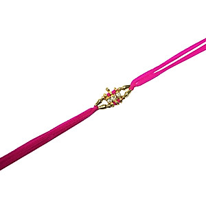 Set of Three 3 Stone Red Color Rakhi, Gift Rakhi Thread. Raksha bandhan Gift for Your Brother Vary Color and Multi Design