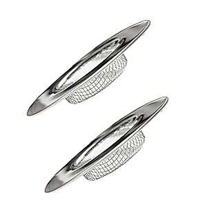 Shower Drain Hair Catcher Sink Strainer - 2 PCS Tub Drain Hair Catcher,Bathtub Hair Catcher for Drain,Hair Stopper for Shower Drain,Stainless Steel Gadgets for 1.57"-3.07" Drain Hole Standing - YAWALL