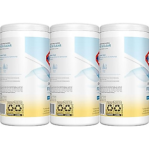 Clorox Compostable Cleaning Wipes - All Purpose Wipes - Household Essentials, Simply Lemon, 75 Count (Pack of 3)
