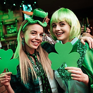 BriLove Women's Wedding Bridal Crystal Teardrop Multi Marquise Cluster Bling Dangle Earrings Emerald Color Gold-Toned