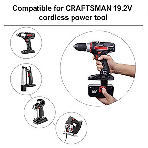 [Upgraded to 3.6Ah] 2 Pack Replacement Battery Compatible with Craftsman 19.2 Volt Battery C3 DieHard 130279005 130279003 130279017 315.115410 315.113753 315.11485 1302350211323903 1323517 120235021