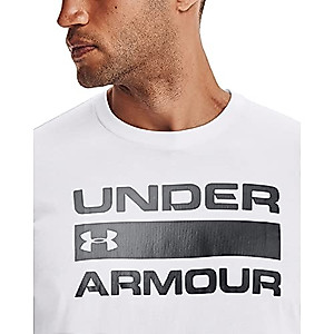 Under Armour mens Team Issue Wordmark Short-sleeve T-shirt , White (100)/Black , XX-Large