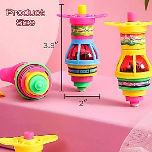 20 Pack LED Light up Flashing UFO Spinning Tops for Kids, Gyroscope Novelty Bulk Toys Goodie Boys and Girls Best Party Favors