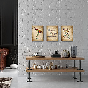 KREATIVE ARTS Canvas Set of 3 Ready to Hang Beauty Salon Canvas Wall Art Haircut Tools with Quotes Painting Fashion Pcitures for Hair Barbershop Hair Salon