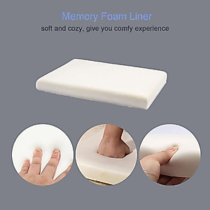 Saddle Stool Cushion Pads, Bench Rectangular Stool Seat Cushion Rectangle Chair Pad Seat Covers with Buckle Strap for School Kitchen(Black)