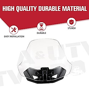 Ryker Adventure Wider Windshield, A & UTV PRO New Upgrade XXL Adjustable Vented Translucent Clear Hard Coated Windscreen Wind Deflector for Can Am Ryker All Models Accessories, Replace OEM #219401032
