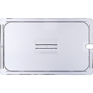 Carlisle FoodService Products 10211U07 StorPlus Full Size Polycarbonate Universal Handled Notched Food Pan Lid, Clear
