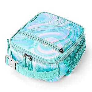 Choco Mocha Girls Lunch Box for School, Green Marble Lunch Bag for Kids