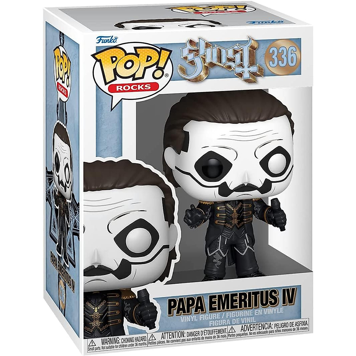 POP Rocks: Ghost - Papa Emeritus IV Funko Vinyl Figure (Bundled with Compatible Box Protector Case), Multicolored, 3.75 inches