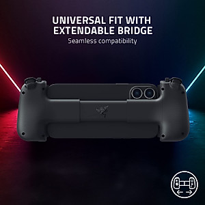 Razer Kishi V2 Mobile Gaming Controller for iPhone (Lightning): Console Quality Controls - Universal Fit w/ Extendable Bridge - Stream PC, Xbox, PlayStation Games - Customizable Triggers - Ergonomic