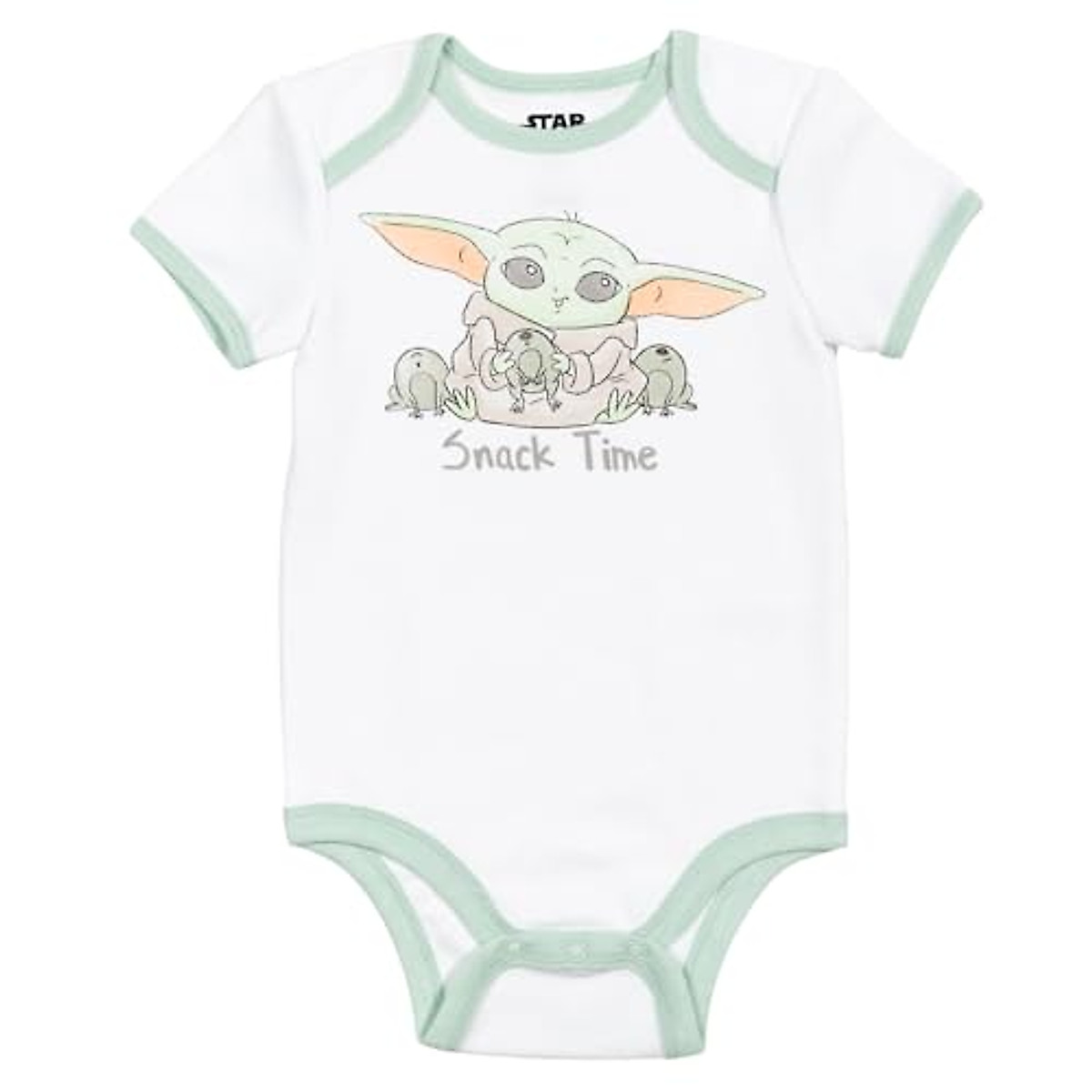 Star Wars Mandalorian Baby Yoda Newborn Baby Boys Layette Set Bodysuit Pant Bib Hat 0-3 Months