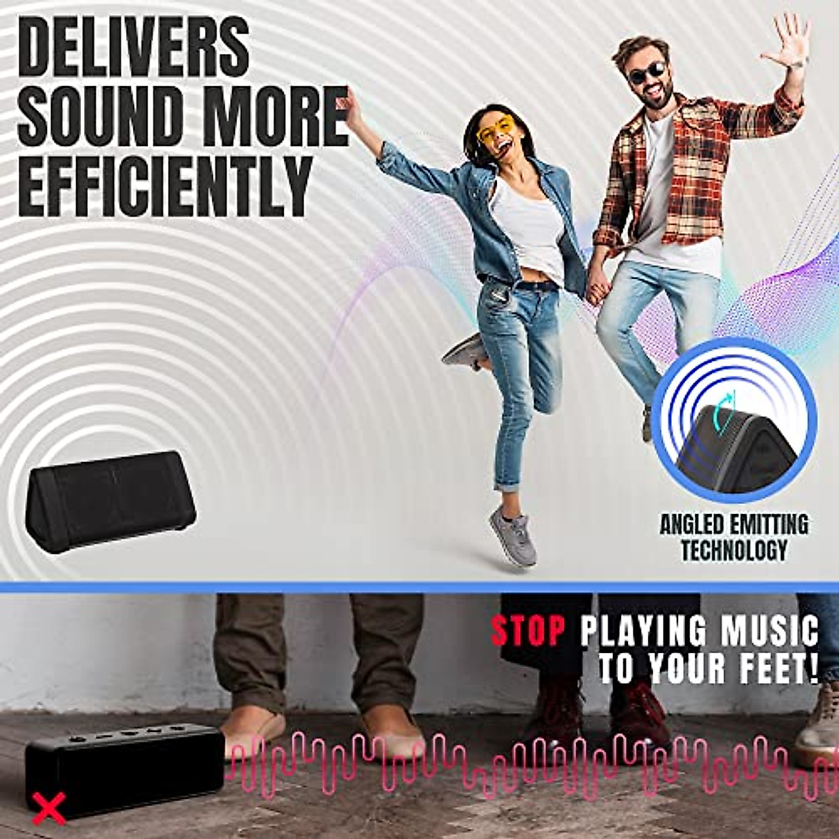 OontZ Angle Solo - Bluetooth Portable Speaker, Compact Size, Surprisingly Loud Volume & Bass, 100 Foot Wireless Range, IPX5, Perfect Travel Speaker, Bluetooth Speakers by Cambridge Sound Works (Black)
