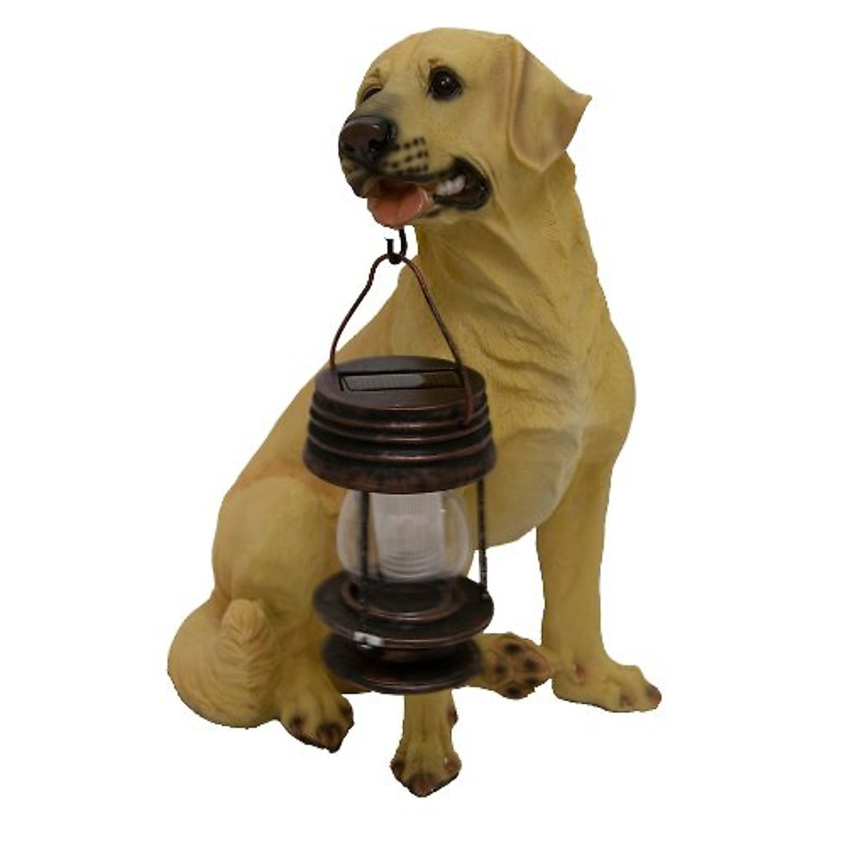 Tricod B5185A Yellow Labrador Dog with Lantern Solar Light