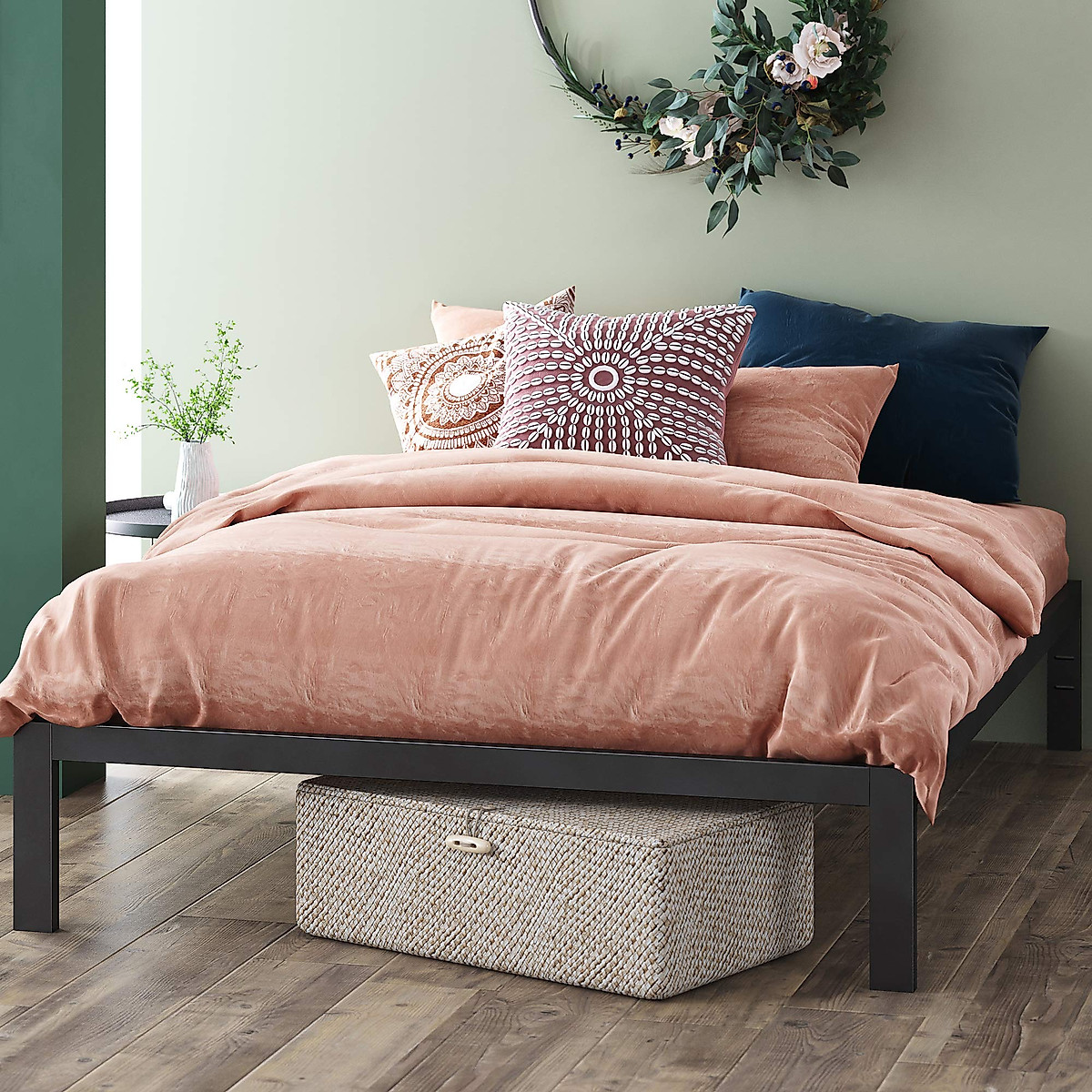 ZINUS 10 Inch Foam and Spring Mattress and Mia Platform Bed Frame Set / Bed and Mattress Set / No Box Spring Needed / Mattress in a Box, Full