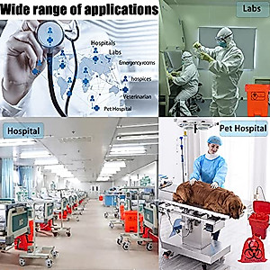 Daarcin Red Biohazard Waste Bags,20pcs 16.5x20in/42x51cm Medical Action Infectious Waste Bag With Hazard Symbol Disposable Hazardous