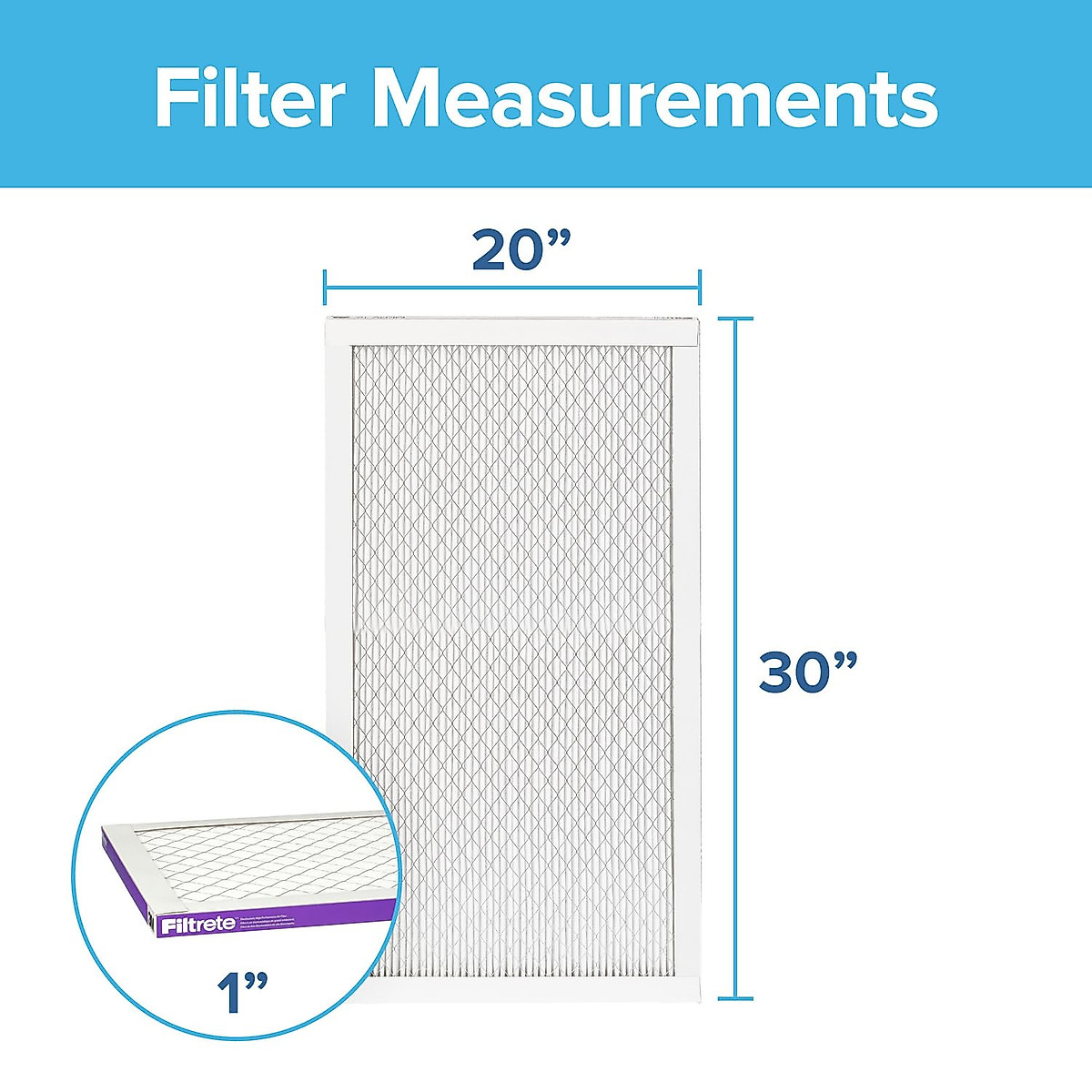 Filtrete 20x30x1 AC Furnace Air Filter, MERV 12, MPR 1500, CERTIFIED asthma & allergy friendly, 3 Month Pleated 1-Inch Electrostatic Air Cleaning Filter, 2-Pack (Actual Size 19.81x29.81x0.78 in)