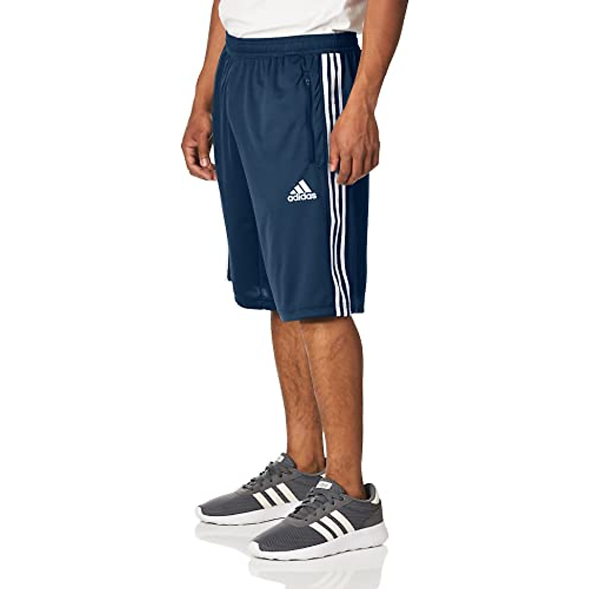 adidas Men's Designed 2 Move 3-Stripes Primeblue Shorts, Crew Navy/White, Medium