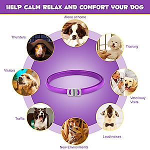 3 Pack Calming Collar for Dogs, Pheromone Collar for Dog Anxiety Relief, Adjustable Dogs Calm Collar Reduce Separation Anxiety Stress, Anti-Loose Dog Collar Fit Medium Large Puppy