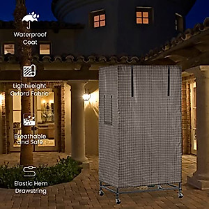 KNUTI Universal Bird Cage Cover Good Night Blackout 51" x 38" x 23.5" Inch Thin Lightweight Breathable Small Animal Cages Cover Pet Removable Durable Protector (Beige)