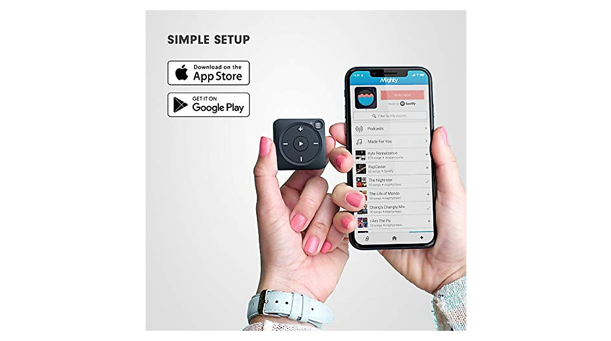 Mighty Vibe Bluetooth Music Player - 1000+ Songs, No Phone Needed