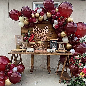 18 Inch 10 Pack Burgundy Balloons KIRIKOU Big Large Round Helium Thick Latex Balloons for Birthday Wedding Baby Shower Graduation Party Decoration