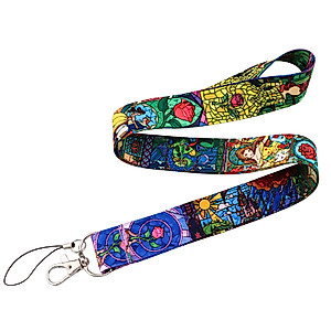 RHXWFDG Cartoon Cute Anime Lanyard Keychain, ID Badges Lanyard, Key Lanyard for ID Card Holder, Cell Phone Case (1)