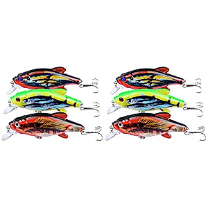 BESPORTBLE 6 Pcs Fishing Bait Lifelike Lure Trout Bait swimbait Swim Baits Lures Trout Fishing Gear Fishing Tackle Saltwater Fishing Lures bass Lure Minnow Fishing Lures Small Fish Fake Bait