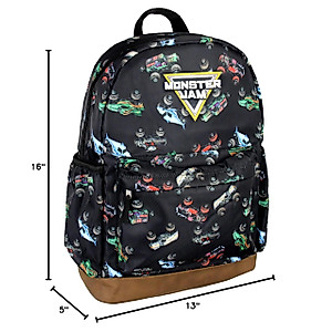 Monster Jam Trucks Dragon Zombie Grave Digger Megalodon All Over Print Backpack