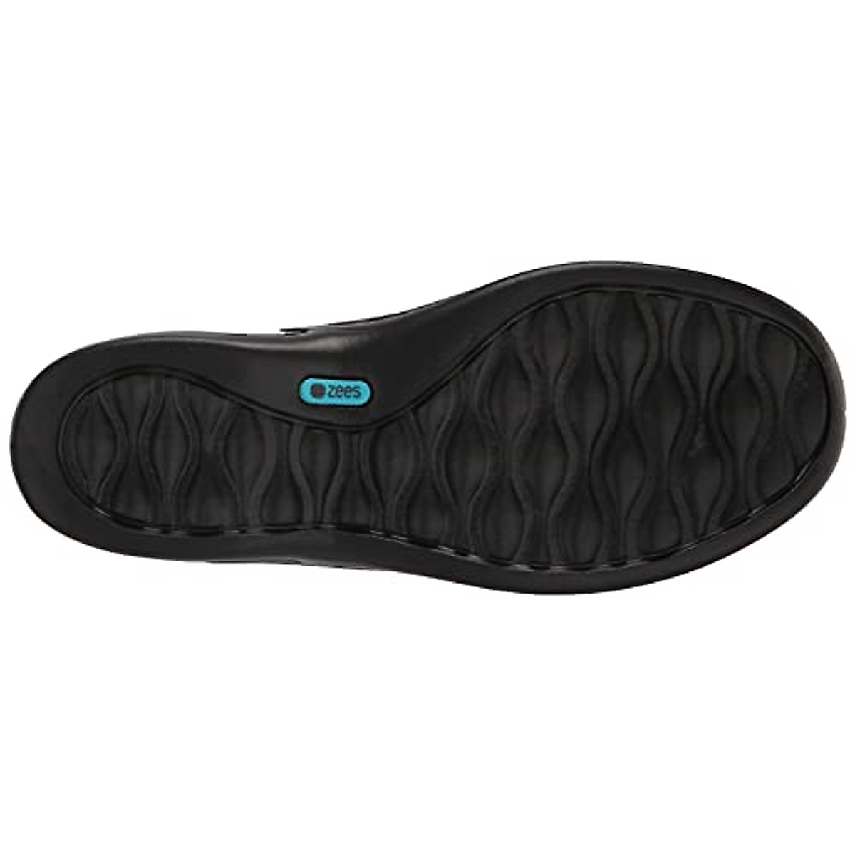 BZees Womens Niche II Ballet Flat Black Metallic 6 M