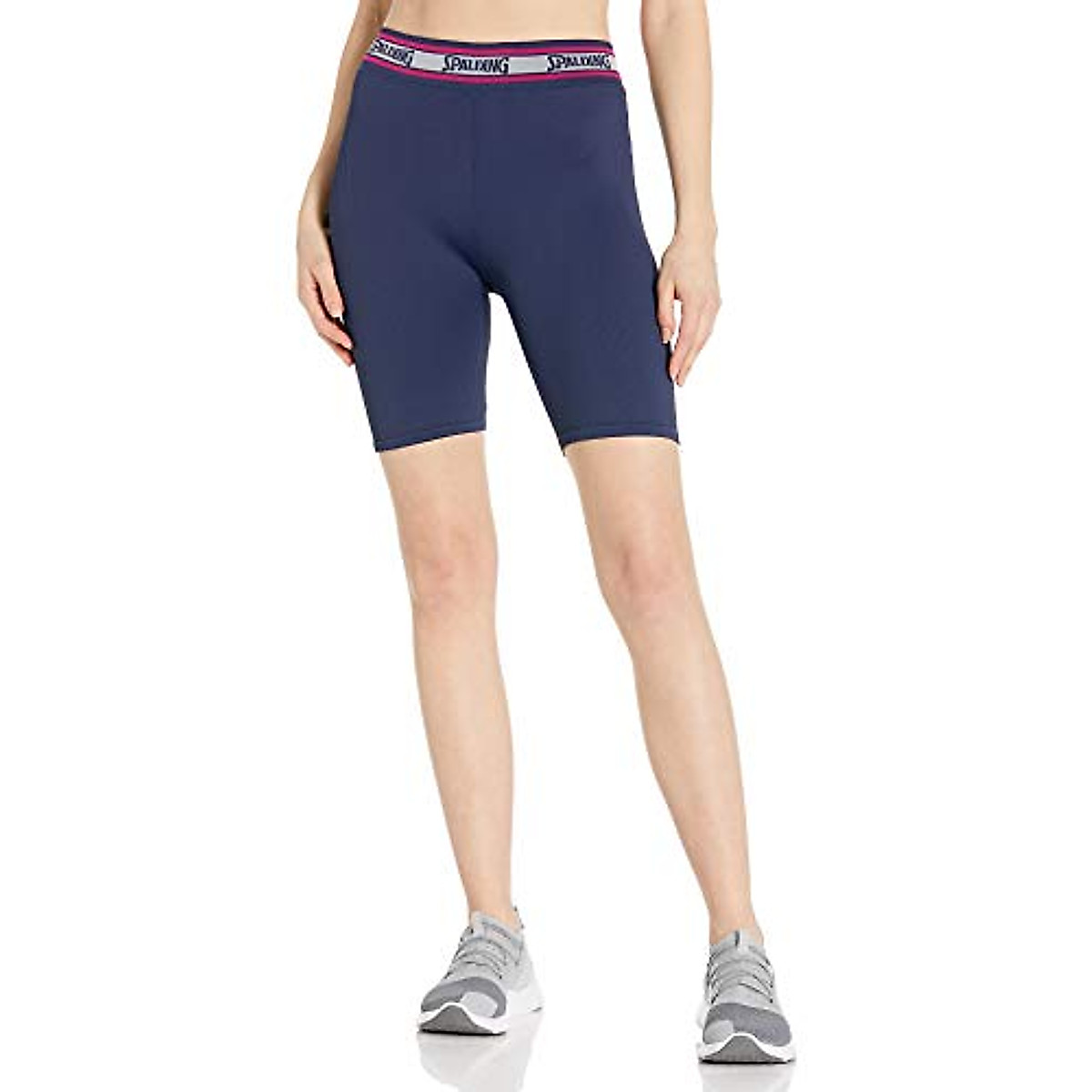 Spalding Women's Varsity Biker Short, Peacoat, L