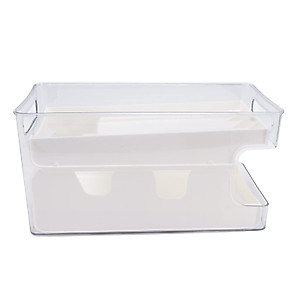 TOPINCN Food Can Dispenser Storage Rack Organizer 2 Tier Soda Can Rack Beverage Can Can Storage Holder Can Holder for Pantry Refrigerator (White)