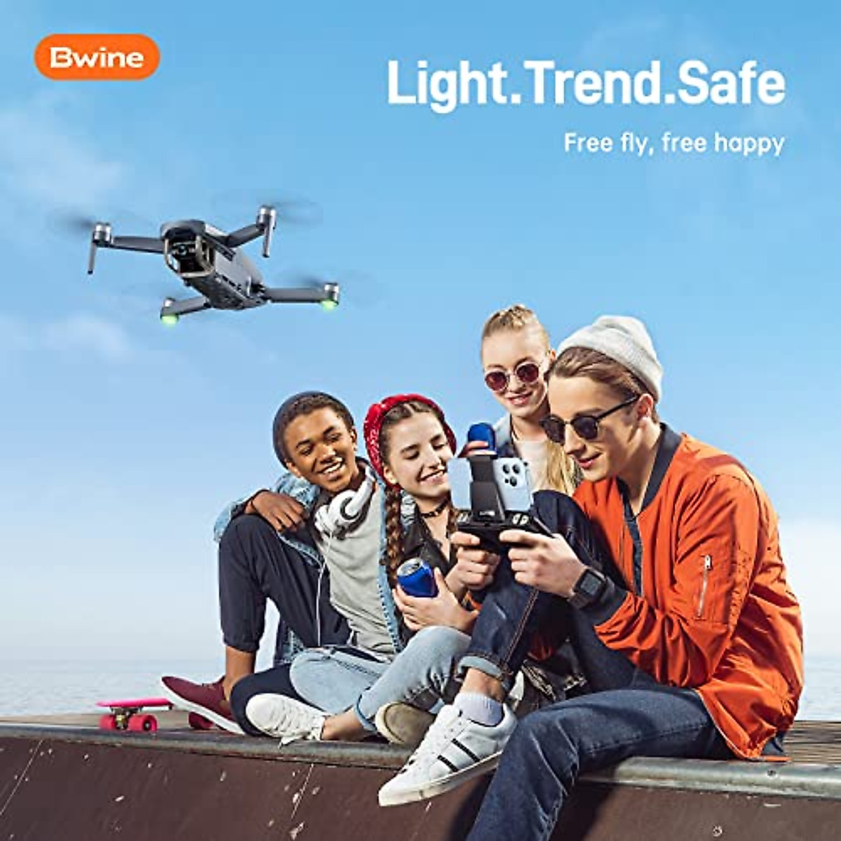 Bwine F7MINI Drones with Camera for Adults 4K 60Mins Flight Time, 5GHz WiFi Transmission, GPS Auto Return, Follow Me, Waypoints, Circle Fly, Beginner Mode, Less Than 250G, Customized Carrying Case As Gift, 2 Batteries + 2 Sets of Propellers