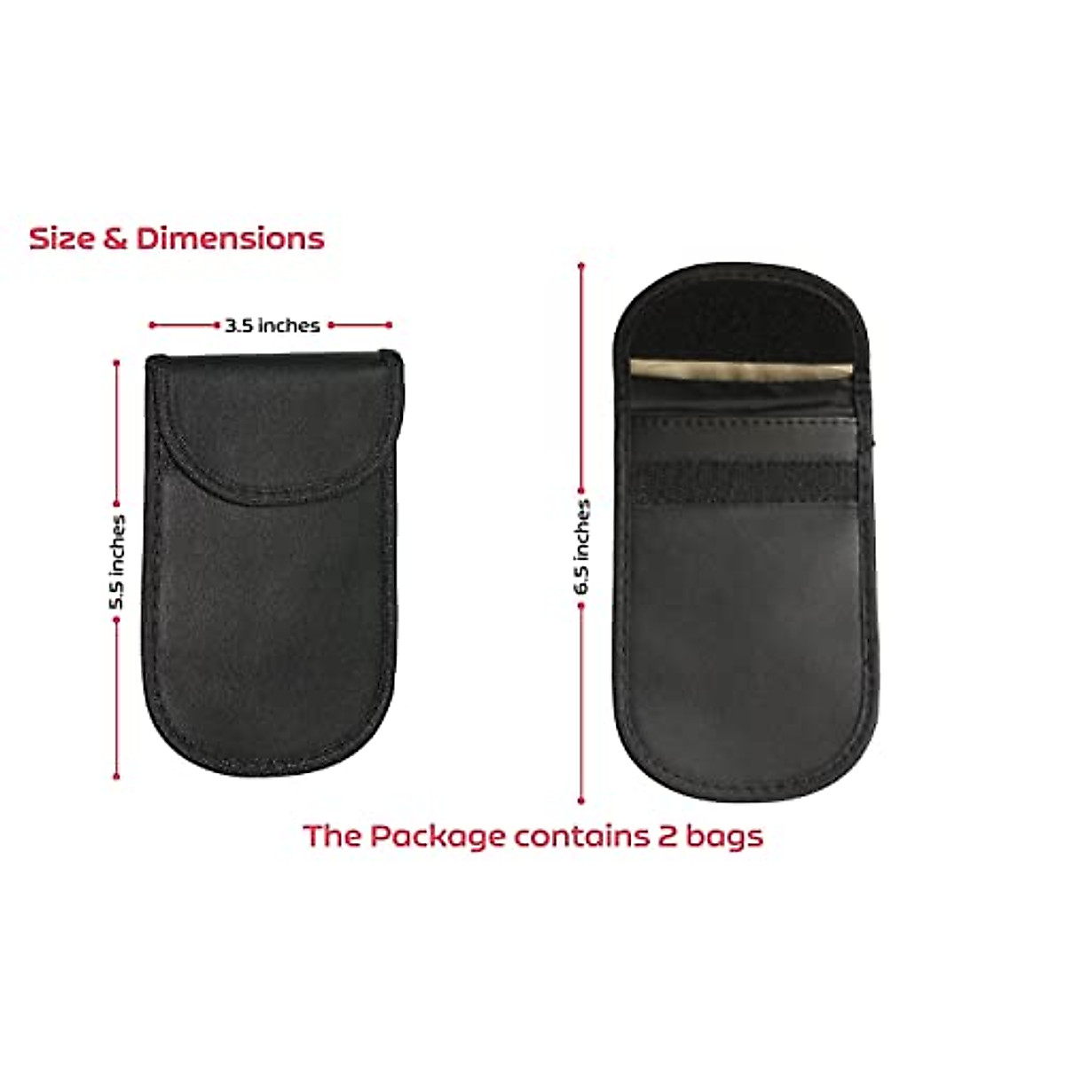 PCP Mart Faraday Pouch for Key Fob (2 Pcs) - RFID Car Key Fob Signal Blocking Pouch - Faraday Cage