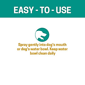 GREEN COAT ALL-NATURAL DOG BREATH FRESHENER SPRAY, Pet Water Additive, Teeth & Gum Spray for Dogs, Dog Dental Care for Bad Pet Breath-Oral Mouth Care, No Brushing, Easy to Apply | Made in USA | 8fl oz 237ml.