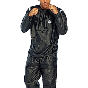 Bally Total Fitness Men's Sauna Suit, Black, Large-X-Large