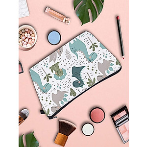 Makeup Bag, Watermelon style Women Travel Cosmetic Bags Small Makeup Clutch Pouch Cosmetic and Toiletries Organizer Bag Toiletry/Travel Bag for Brushes Jewelry Accessories Collection (Dinosaur)