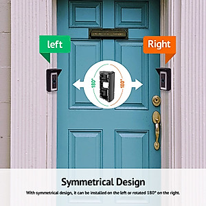 Ayotu 30 to 60 Degree Waterproof Adjustable Angle Mount for Video Doorbell 1/2/3/3Plus/4/Pro/Pro2/(2020 Release), Mounting Bracket with Weatherproof Cap Wedge Corner Holder,Black
